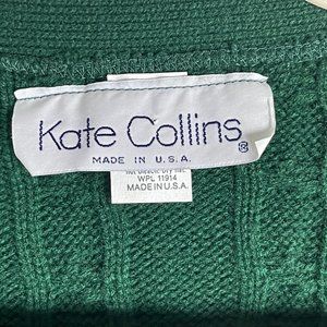 Kate Collins | Sweaters | Vintage Kate Collins Green Cardigan | Poshmark